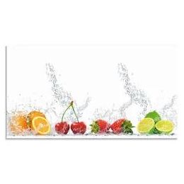 Küchenrückwand Artland "Fruchtig erfrischend gesund Fruchtmix", bunt, B:120cm H:65cm, Aluminium, Spritzschutzwände, Alu Spritzschutz mit Klebeband, einfache Montage