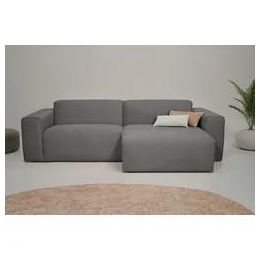 Ecksofa Inosign "Koa,228cm, L-Form, Modulsofa, Webstoff, Cord" Sofas Gr. B/H/T: 228cm x 88cm x 159cm, Cord, Recamiere rechts, grau (dunkelgrau) Designsofa in Cord