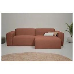 Ecksofa Inosign "Koa,228cm, L-Form, Modulsofa, Webstoff, Cord" Sofas Gr. B/H/T: 228cm x 88cm x 159cm, Cord, Recamiere rechts, rosa (blush) Designsofa in Cord