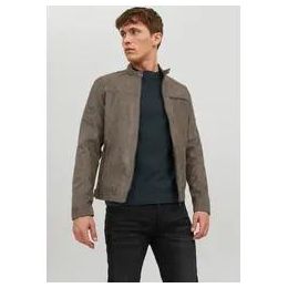 Jack & Jones Lederimitatjacke JACK & JONES "JJEROCKY JACKET NOOS" Gr. M, schwarz Herren Jacken