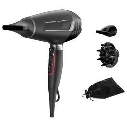 Haartrockner Rowenta "Rowenta x Karl Lagerfeld CV888L K/Pro Stylist Haartrockner" rot (schwarz, rot) 2200W, Pro AC-Motor, Ionen, Glanz-Booster, Kaltluft, Düsen, Diffusor