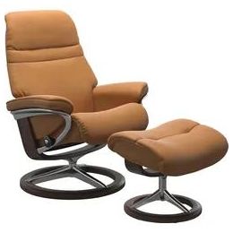 Relaxsessel stressless "Sunrise" Sessel Gr. Material Bezug, Ausführung Funktion, Größe B/H/T, braun (new caramel) mit Signature Base, Größe L, Gestell Wenge