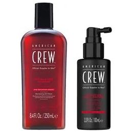 Haarpflege-Set American Crew "Anti-Hair Loss 2 Step Set - Shampoo 250 ml + ATreatment 100 ml" Haarpflegemittel Gr. 350 ml, schwarz