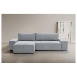 Ecksofa Inosign "Amsterdam" Sofas Gr. B/H/T: 300cm x 76cm x 150cm, Cord, Ottomane links, Ottomane links, grau Design Ecksofa mit hohem Komfort, Schlaffunktion & Bettkasten