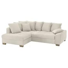 Ecksofa Inosign "Nikita II, L-Form" Sofas Gr. B/H/T: 240cm x 86cm x 190cm, Soft clean, Ottomane links, Ausführung / Funktion, beige (natur) Wahlweise mit Kaltschaum, EasyBett, Bettkasten