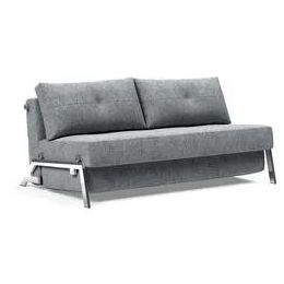 Schlafsofa INNOVATION LIVING TM "Cubed Klappsofa, hochwertige Schlaffunktion, Design und extra Komfort" Sofas Gr. B/H/T: 165cm x 79cm x 103cm, Webstoff, 160x200, grau (granit) Frontauszug, sehr platzsparend, abgewinkelt Sitzen, waagerecht liegen