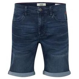 Jeansshorts Blend "Shorts BHBendigo" Gr. L, N-Gr, blau (denim dunkelblau), Herren, Web, Obermaterial: 70% Baumwolle CO. 24% Polyester PES. 4% Viskose LENZING ECOVERO CV LenzEcov. 2% Elasthan EL., unifarben, Jeans