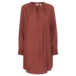 Longbluse B.Young "Tunika BYHILLA TUNIC SHIRT -", Damen, Gr. 34, braun (hot chocolate), Obermaterial: 85% Viskose LENZING ECOVERO CV LenzEcov. 15% Polyester PES., Basic, lang, Blusen