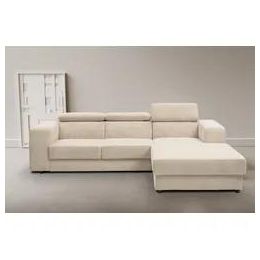 Ecksofa Inosign "Cherry" Sofas Gr. B/H/T: 270cm x 76cm x 192cm, Cord, Ottomane rechts, Ottomane rechts, beige (natur) Ecksofa mit verstellbaren Kopfteilen, Schlaffunktion & Bettkasten