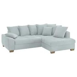 Ecksofa Inosign "Nikita II, L-Form" Sofas Gr. B/H/T: 243cm x 88cm x 190cm, Microfaser 1, Bettfunktion links, Ausführung, grau (novaclean avanti 3 silber) mit Kaltschaumpolsterung, wahlweise Bett und Bettkasten