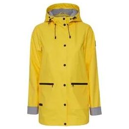 Regenmantel oxmo "Regenjacke OXBecky" Gr. XL, gelb (primrose gelb) Damen Mäntel