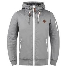 !Solid Kurzjacke SOLID "Kurzjacke SDTilly", Herren, Gr. M, grau (monument), Obermaterial: 65% Polyester PES. 35% Baumwolle CO., casual, normal normal, Jacken