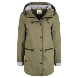 Regenmantel oxmo "Regenjacke OXBecky" Gr. M, grün (dusty oliv) Damen Mäntel