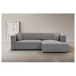 Ecksofa Inosign "Atlanta" Sofas Gr. B/H/T: 280cm x 76cm x 147cm, Struktur fein, Ottomane rechts, Ottomane rechts, grün (falcon) Design Ecksofa mit hohem Komfort, Schlaffunktion & Bettkasten