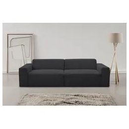 Sofa Inosign "Zeus 3-Sitzer" Sofas Gr. B/H/T: 256cm x 70cm x 105cm, Cord, Cord Poso, grau (anthrazit) Curvy Trend 3-Sitzer mit urbaner Optik