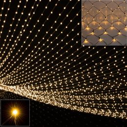 Casaria monzana® Netzlichterkette 160 LED 200x150cm warmweiß