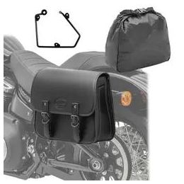 Satteltasche + Halter passend für Chopper / Custombikes 883 R Roadster 02-15 links Laredo 20l Craftride