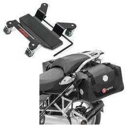 Set: Rangierhilfe Easy Mover I bis 300kg sw ConStands mit Motorrad Satteltaschen wd. RB25 mit Rollverschluss