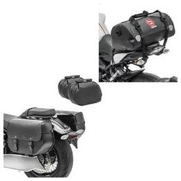 Set: Motorrad Satteltaschen R/L Kentucky 30Ltr Chopper sw Craftride mit Hecktasche Drybag XF30 wd. Volumen 30l