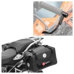 Set: Motorrad Satteltaschen wd. RB25 mit Rollverschluss Bagtecs mit Hebelschützer X1 sw