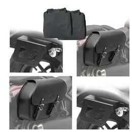 2x Satteltasche passend für Honda Rebel 500 CMX 17-24 mit Halter abnehmbar rechts Fargo 13l Craftride Spar-Set