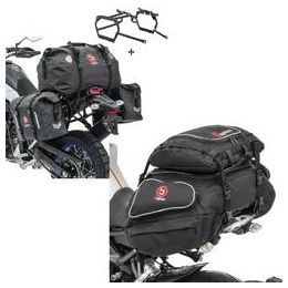 Set: Satteltaschen Set WP8 passend für Yamaha Tenere 700 19-24 mit Hecktasche und Kofferträger Bagtecs + Hecktaschen Set Yamaha Tenere 700 Bagtecs X50 und X52