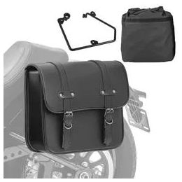 Set Satteltasche + Halter passend für Chopper / Custombikes 883 95-10 Craftride RNO-L links