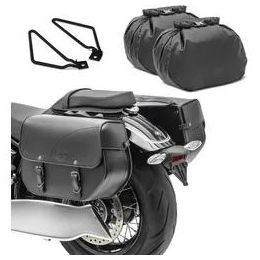 Satteltaschen KT + Satteltaschenhalter passend für Chopper / Custombike Blackline Craftride CB33388