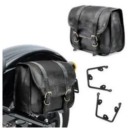 Set 2x Satteltaschen mit Halter passend für Kawasaki Vulcan S 15-24 Craftride SV1-schwarz links-rechts