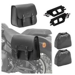 Set 2x Satteltaschen mit Halter QL passend für Kawasaki Vulcan S 15-24 Craftride Laredo links-rechts