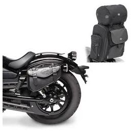 Set Satteltasche + Sissybar Tasche passend für Honda Rebel 500 CMX 17-24 Craftride links