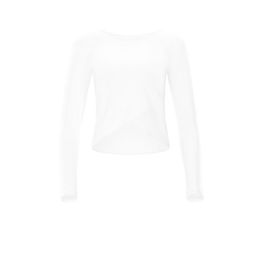 WINSHAPE Langarmshirt »Cropped Functional Light and Soft« Overlap-Applikation ivory XL XL Cropped Long Sleeve Top Overlap-Applikation