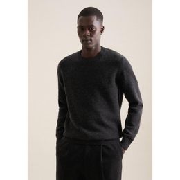 Seidensticker Strickpullover &raquo;Regular&laquo; Langarm Rundhals Uni anthra melange 3XL 3XL Passform: Regular