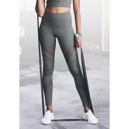 active by Lascana LASCANA ACTIVE Funktionsleggings mit kleiner Raffung, Loungewear khaki XS (32/34) - N-Gr N-Gr XS (32/34) Atmungsaktive Funktionsleggings