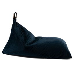 nobodinoz - Essaouira Sitzsack aus Samt, 115 x 77 cm, night blue