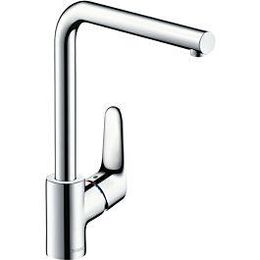 Hansgrohe Focus M41 Küchenarmatur 31817000 , 3-stufig schwenkbarer L-Auslauf, 1jet, chrom