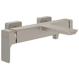 Villeroy & Boch Villeroy und Boch Subway 3.0 Einhebel-Badewannenarmatur TVT11200200064 mit Umsteller, Rückflussschutz, Wandmontage, brushed nickel black