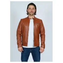 Lederjacke Freaky Nation "Lucky Jim-FN" Gr. L, braun (cognac) Herren Jacken