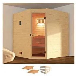 Weka Sauna "Valida" Saunen ohne Ofen Gr. ohne Ofen, beige (natur)