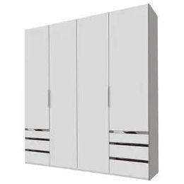 Kleiderschrank wimex "Level by fresh to go", weiß, B:200cm H:216cm T:58cm, Schränke, mit Schubladen