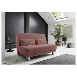 Schlafsofa Inosign "Gina" Sofas Gr. B/H/T: 80cm x 86cm x 195cm, Cord, orange (terrakotta) mit einem Handgriff vom Sofa zum Bett