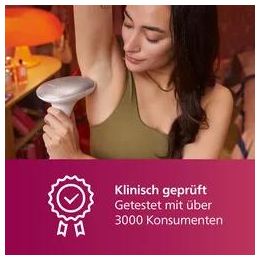 IPL-Haarentferner Philips "Lumea S7000 BRI924/00" rosa (weiß/rosé) Damen 2 Aufsätze (Körper und Gesicht), inkl. Visa Pure Mini-Gesichtsbürste