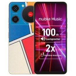 NUBIA Smartphone "nubia Music" Mobiltelefone Gr. 128 GB, bunt (pop art)