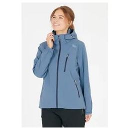 Outdoorjacke WEATHER REPORT "CAMELIA W-PRO15000" Gr. 50, blau (himmelblau) Damen Jacken mit wasserdichter Beschichtung