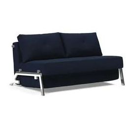 Schlafsofa INNOVATION LIVING TM "Cubed Klappsofa, hochwertige Schlaffunktion, Design und extra Komfort" Sofas Gr. B/H/T: 145cm x 79cm x 103cm, Webstoff, 140x200, blau Frontauszug, sehr platzsparend, abgewinkelt Sitzen, waagerecht liegen