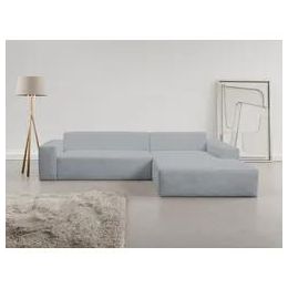 Ecksofa Inosign "Zeus-XL" Sofas Gr. B/H/T: 311cm x 70cm x 210cm, Cord, Ottomane rechts, Ottomane rechts, grau Curvy Trend Garnitur mit urbaner Optik