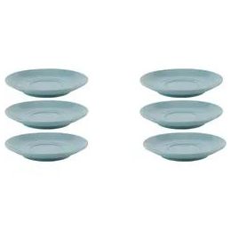 Untertasse APS "6er Set Cappuccinountertasse -SNUG-" Speiseteller Gr. 15,5cm, blau hochwertig verarbeitetes Material