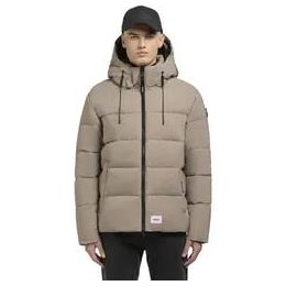 Winterjacke Khujo "Loga2-YM" Gr. L (52), beige Herren Jacken Steppjacke mit abnehmbarer Kapuze und Rucksackträgern