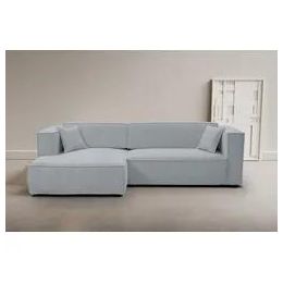 Ecksofa Inosign "Atlanta" Sofas Gr. B/H/T: 280cm x 76cm x 147cm, Cord, Ottomane links, Ottomane links, grau