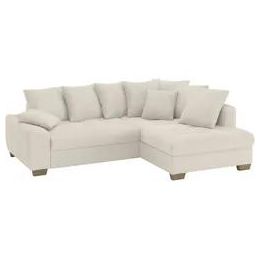 Ecksofa Inosign "Nikita II, L-Form" Sofas Gr. B/H/T: 240cm x 86cm x 190cm, Cord, Bettfunktion links, Ausführung / Funktion, beige (natur) Wahlweise mit Kaltschaum, EasyBett, Bettkasten